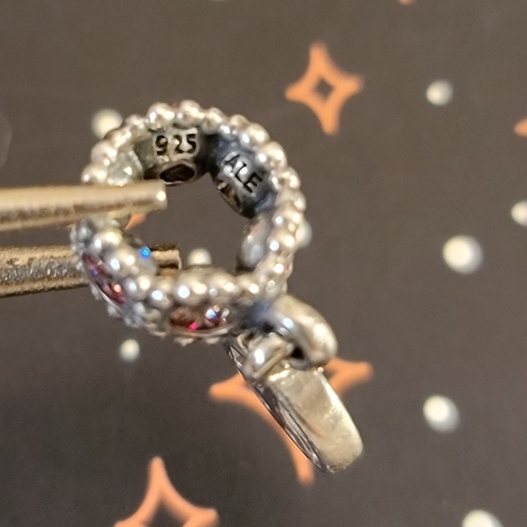 Jewelry | Authentic Pandora Pink Cz Peace Dangle Charm | Poshmark